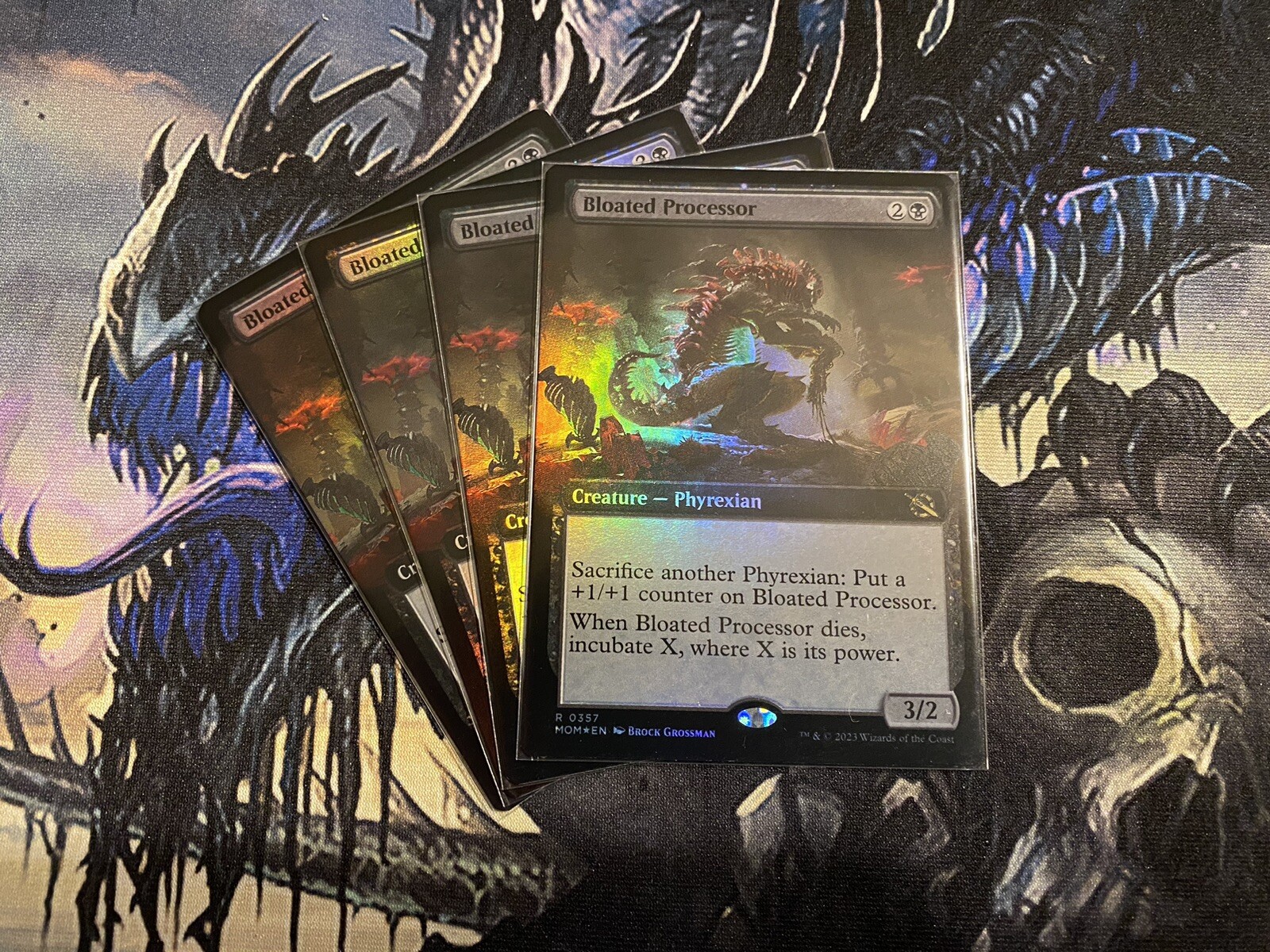 x4 Bloated Processor Extended Art Foil March of the Machine MOM MTG ...