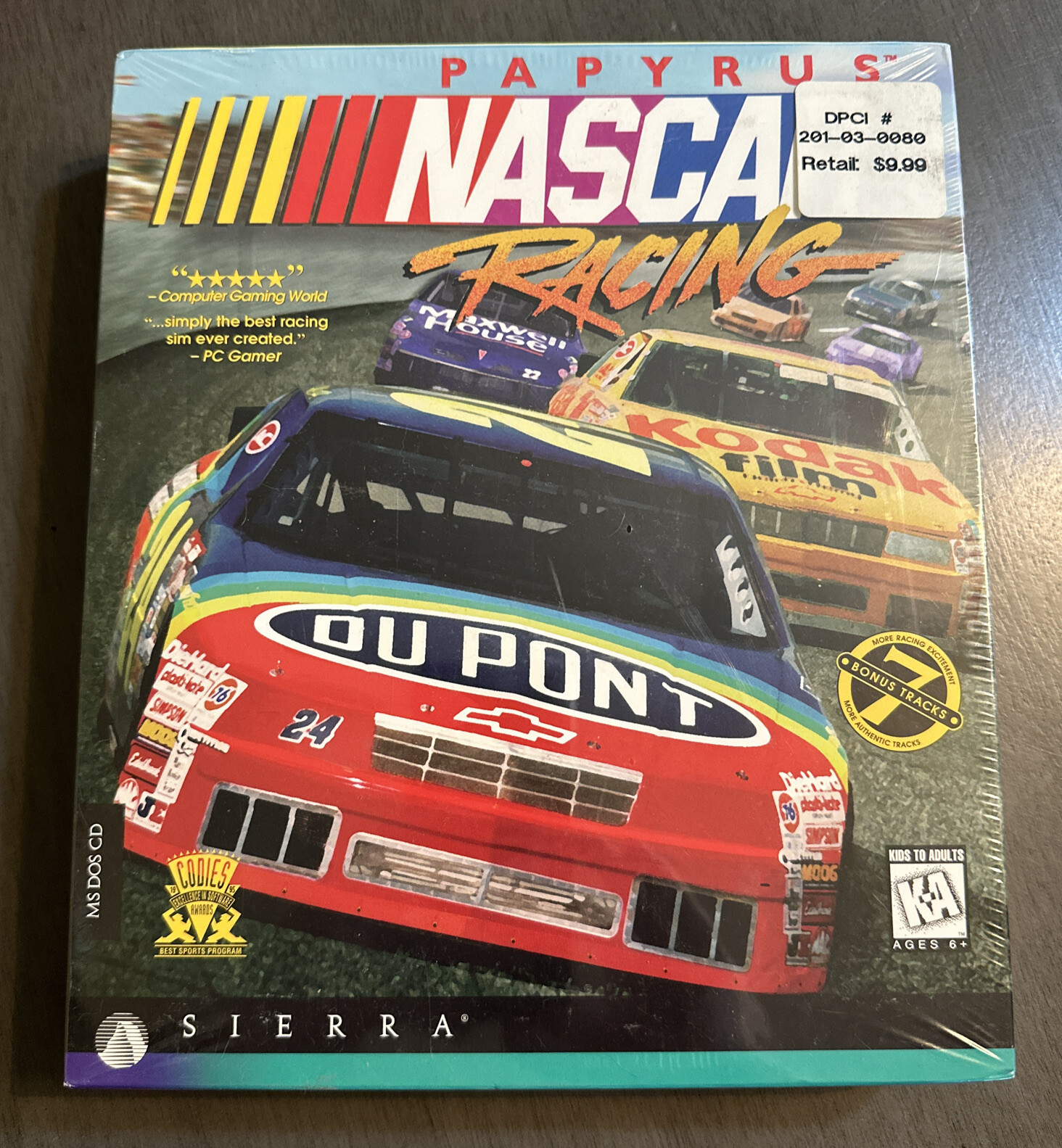 Sierra Papyrus NASCAR Racing 1996 Computer Game MS Dos CD T2924 for ...