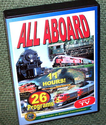 20057 DVD "ALL ABOARD" (5 DISC SET) 26 GREAT TRAIN VIDEO'S | eBay