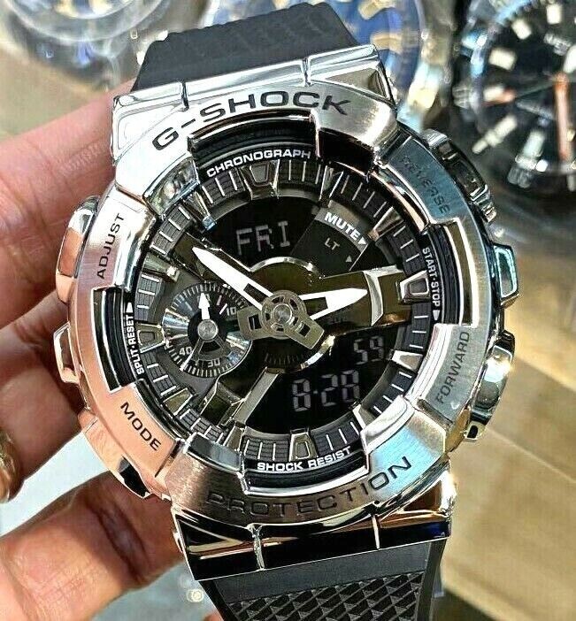 Casio G-SHOCK GM110-1A Analog-Digital Steel Black Strap Watch ...