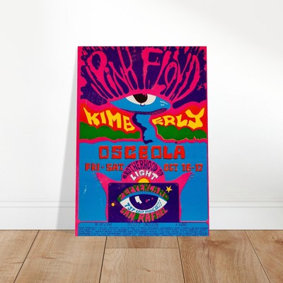 Psychedelic Eye Concert Poster - Vintage 60s Music Show Art Print ...