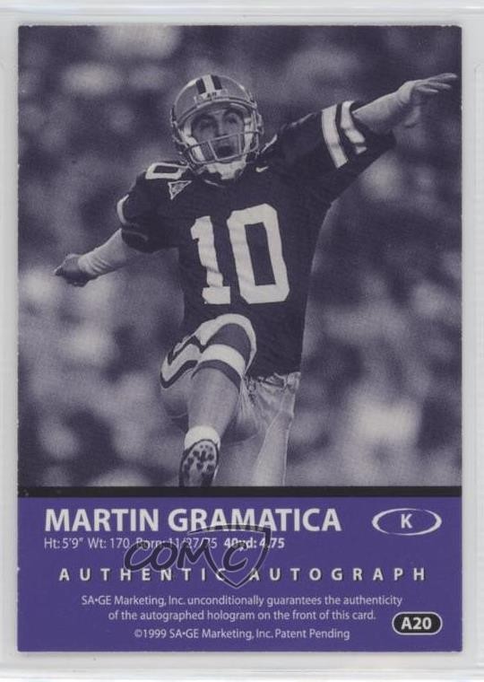 1999 SAGE Auto Silver /400 Martin Gramatica #A20 Rookie Auto RC | eBay