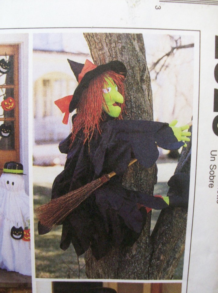 McCall's Pattern 2329 Halloween Tree / House Witch Ghost Cat Pumpkin ...