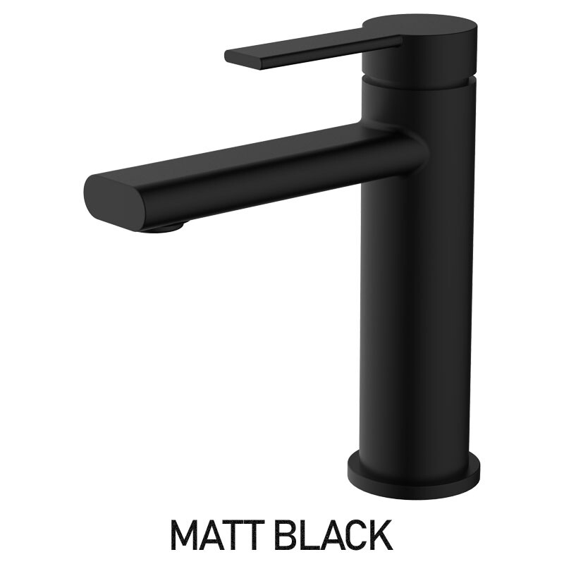 Brushed Nickel Matt Black Chrome IRIS Basin Round Flick Mixer Tap ...