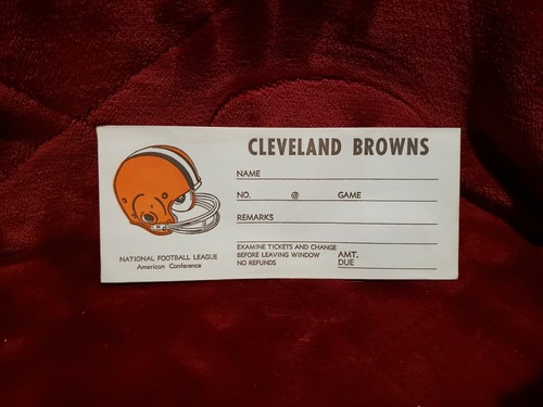 1974 CLEVELAND BROWNS Game Ticket Envelope w/ Schedule WKYC-TV WHK ...