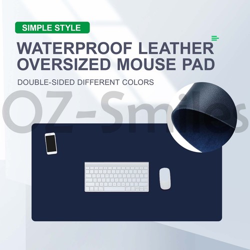 Desk Pad Protector Mouse Pad Waterproof PU Leather Mousepad | eBay