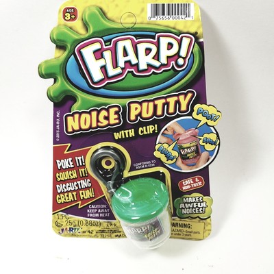 Flarp Lime Green Noise Putty Keychain 25g .88oz Container 6 Awful Fart ...