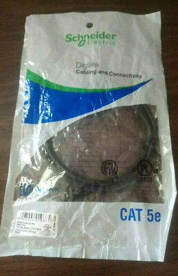 Schneider Electric 3ft Cat5e Black Digilink UTP Patch Ethernet Cable ...