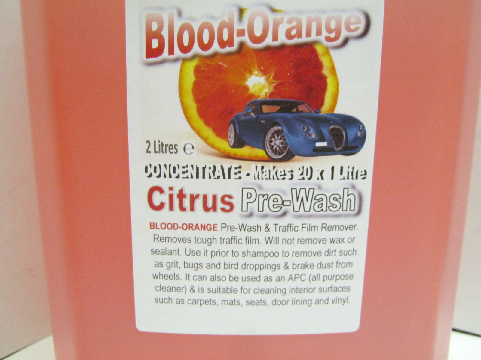 BLOOD ORANGE Citrus Car Pre-Wash Wheel All Purpose Cleaner Concentrate ...
