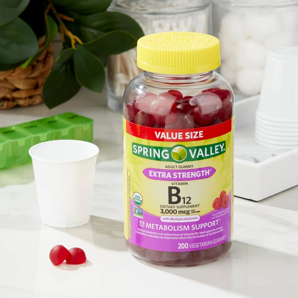 Spring Valley Extra Strength B12 Gummies, 3,000 mcg, 200 Count | eBay
