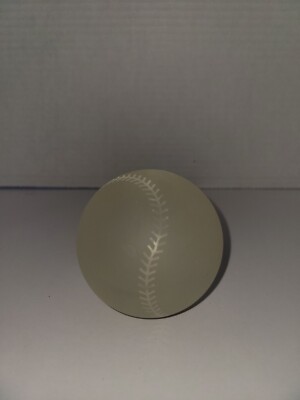Frosted Glass Baseball Paperweight 2.5 Inch Diameter | eBay