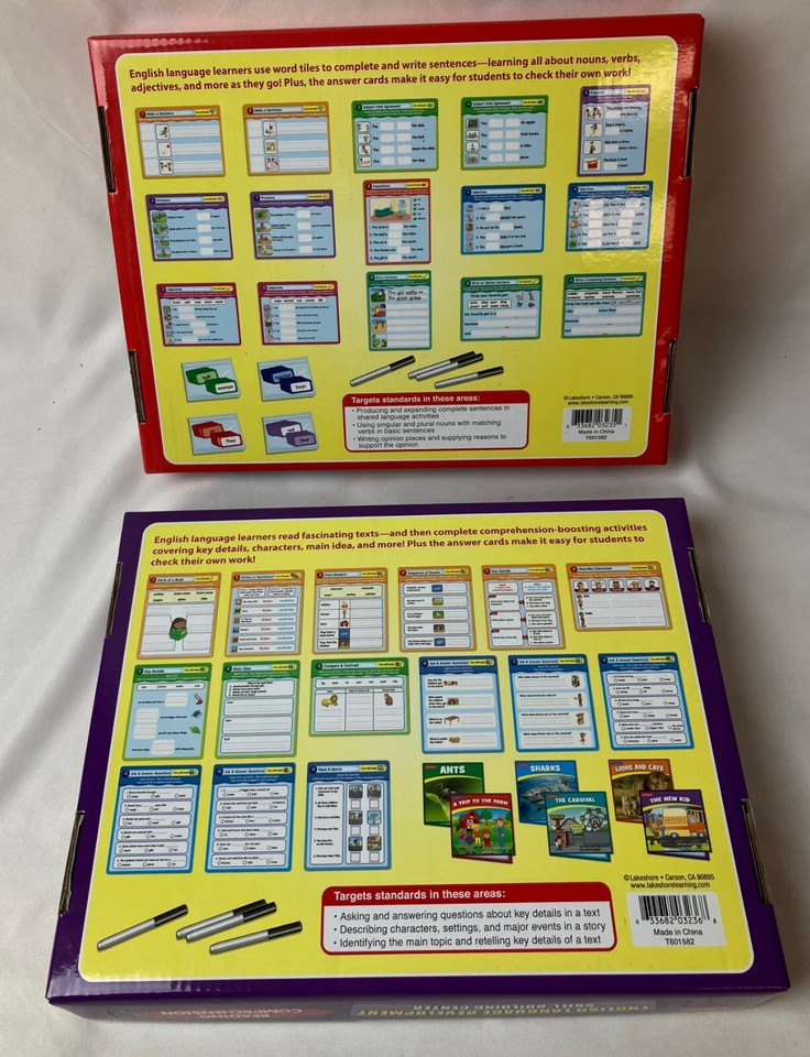 SET OF 2 KITS Lakeshore English Language Development Skill-Building ...