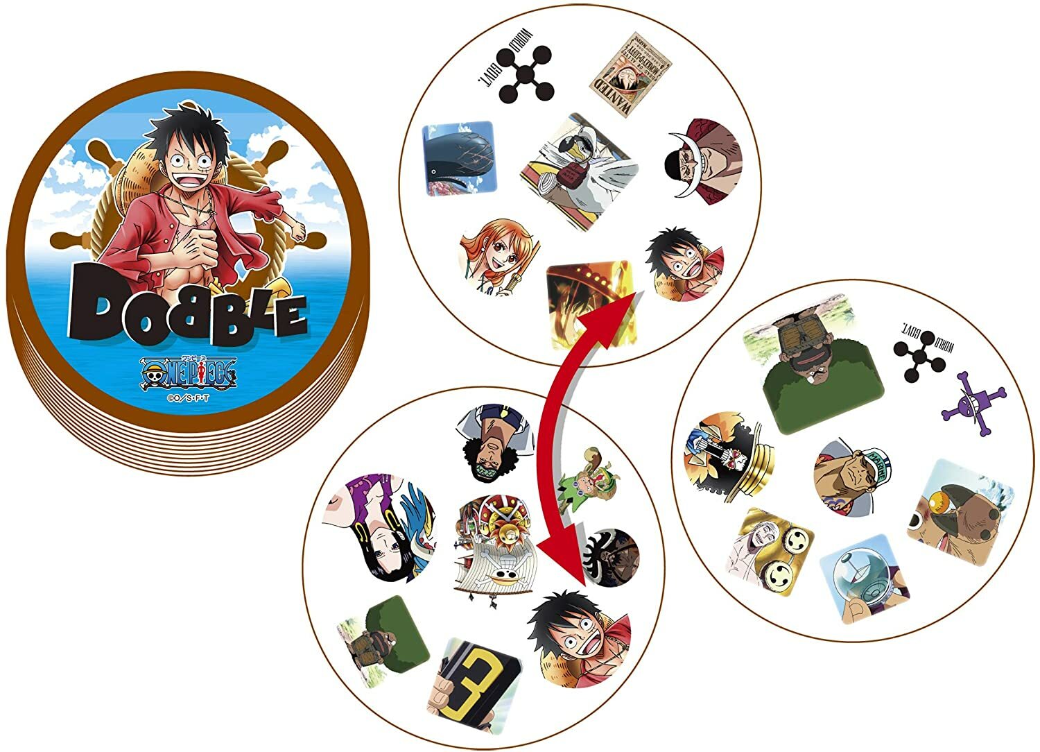 Ensky DOBBLE One Piece New Card Matching Game Japanese Anime Fun | eBay