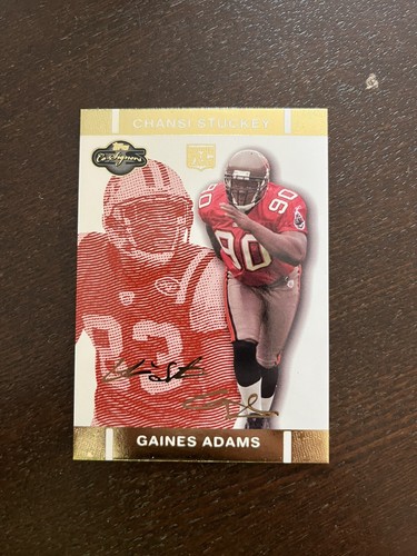 Gaines Adams Rookie Card SP 2007 Topps Co-signers #96 Red/Gold Foil ...