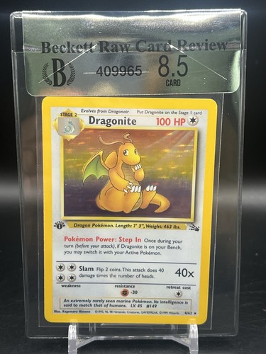 1st Edition Dragonite 4/62 Fossil Holo Rare 1999 Pokemon WOTC NM ...