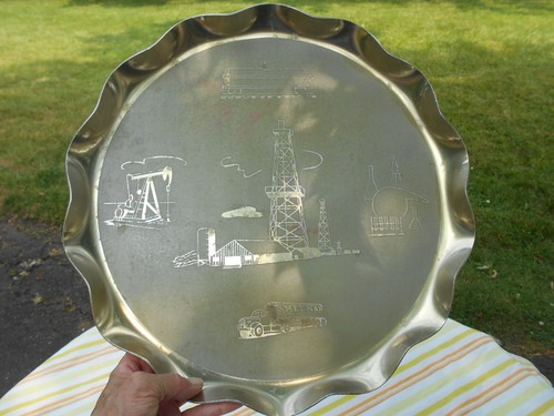Vintage 14" Meenan Oil Truck Round Serving Tray | eBay
