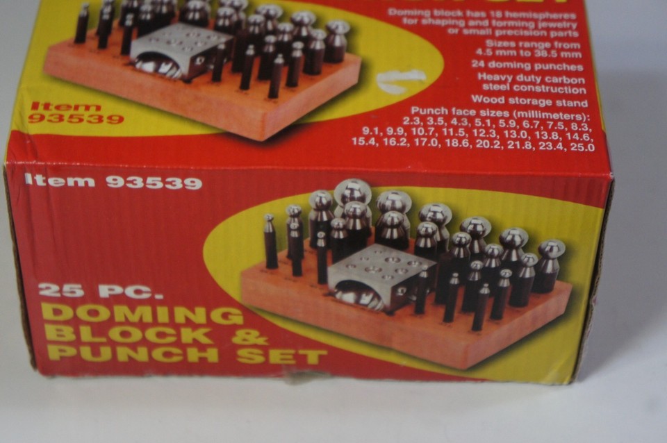 25pc Doming Block & Punch Set Dapping Craft Metal Shaping Tool with ...