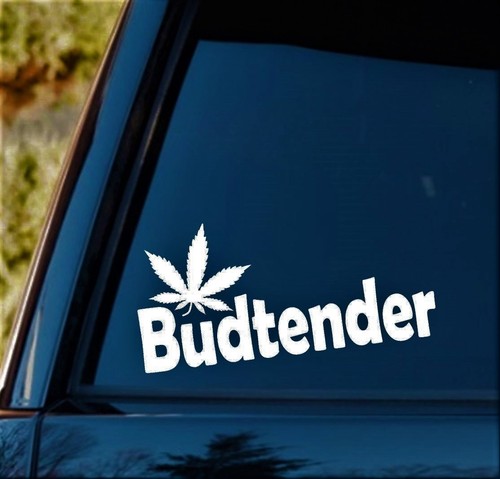 M1125 Budtender Marijuana Cannabis Leaf Decal Sticker Weed Bud 420 Pot ...