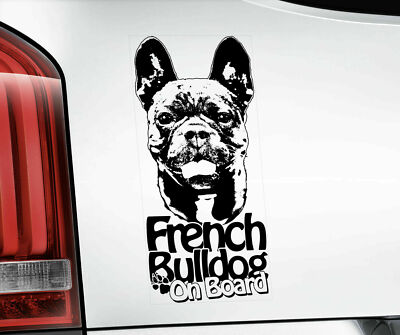 French Bulldog Car Sticker - Dog On Board Bouledogue Bumper Window ...