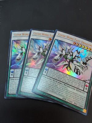 3X Clear Wing Fast Dragon - DUDE-EN011 - Ultra Rare - 1st Edition NM ...