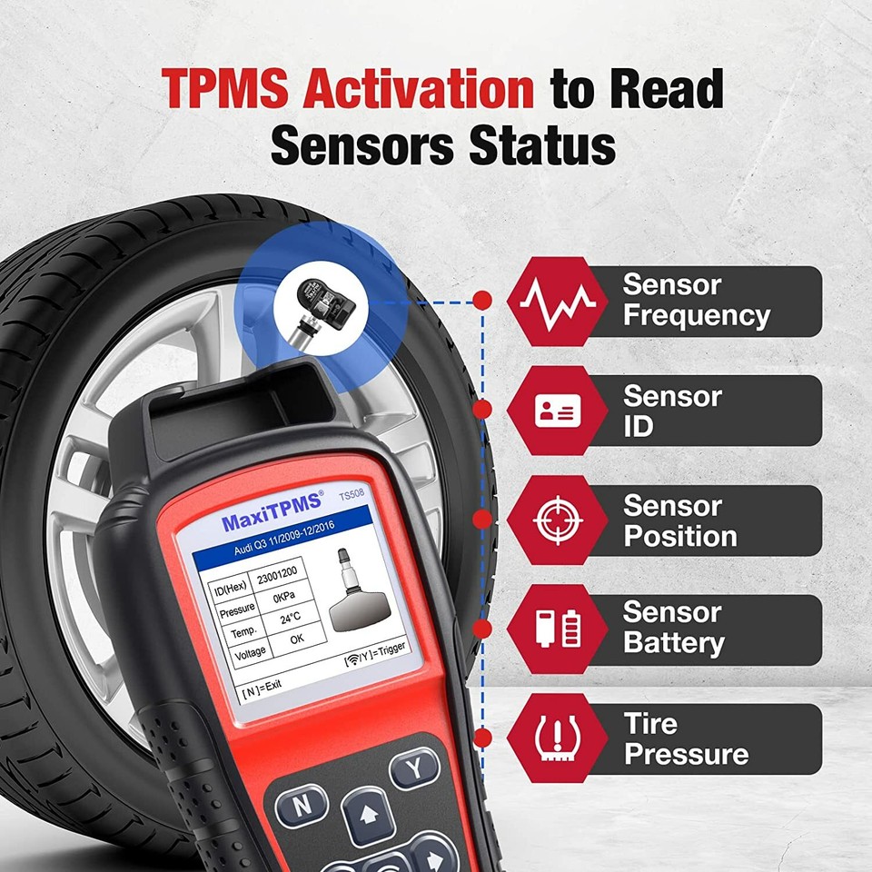 Autel MaxiTPMS TS508 2024 Newest TPMS Relearn Tool TPMS Scanner for ...