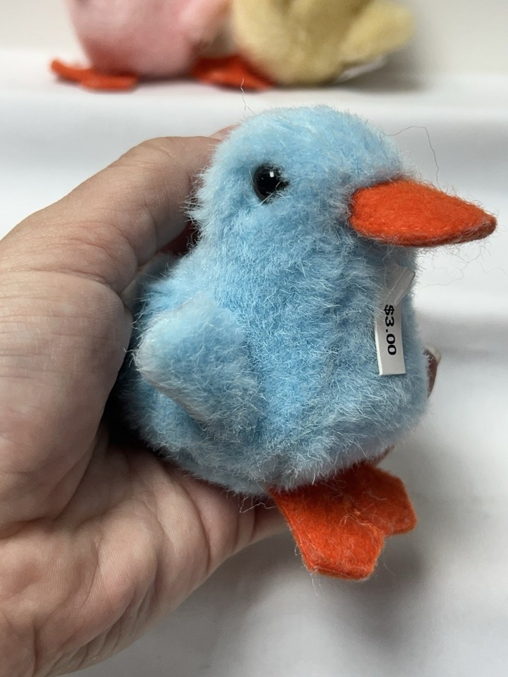 3 Vintage Chick Toys with squeaker inside Easter basket pets | eBay
