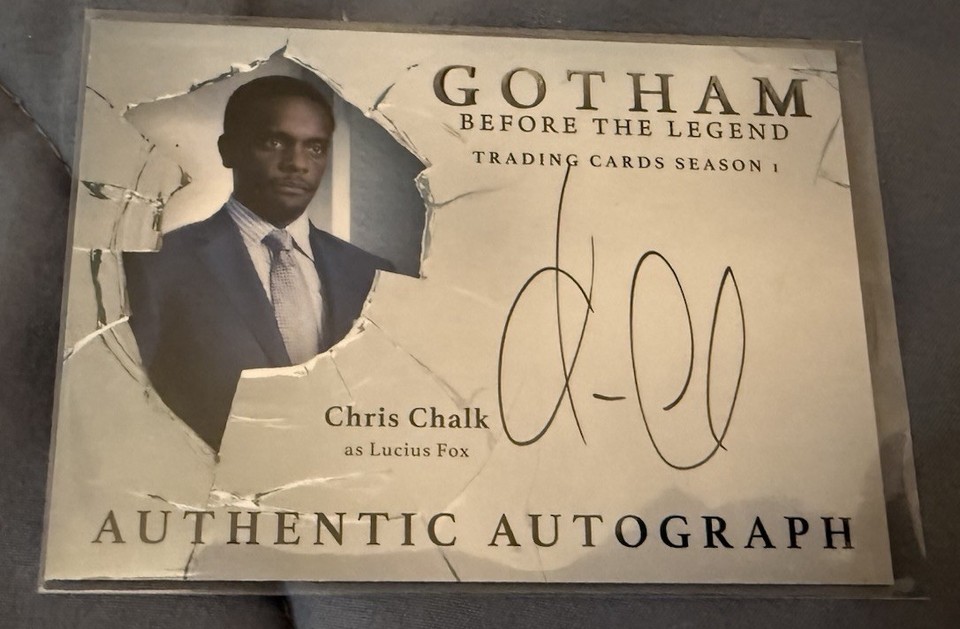 Gotham ~ Chris Chalk as Lucius Fox ~ Signed Autograph Card ~ DC Comics ...