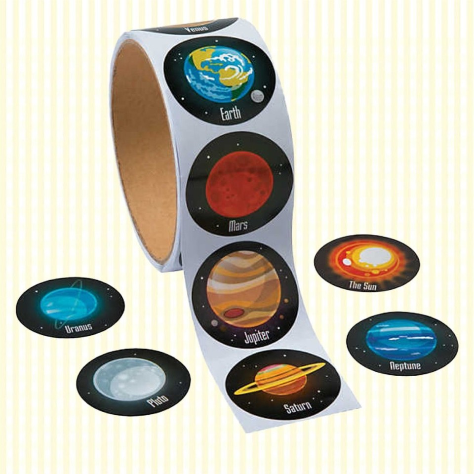 Planet Decals Creative Sticker Moon and Star Stickers Cute Scrapbook ...