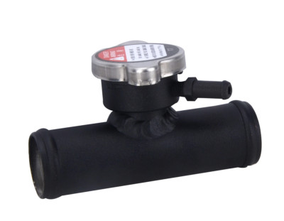 32mm 1 1/4" Aluminum In-line Radiator Filler Neck 1.25" Hose W/Cap 45 ...