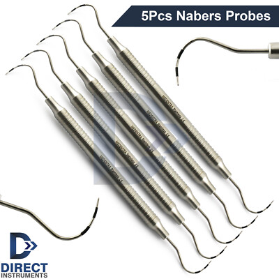 5 Pieces Dental Nabers Probes 2N Periodontal Furcation Screening Color ...
