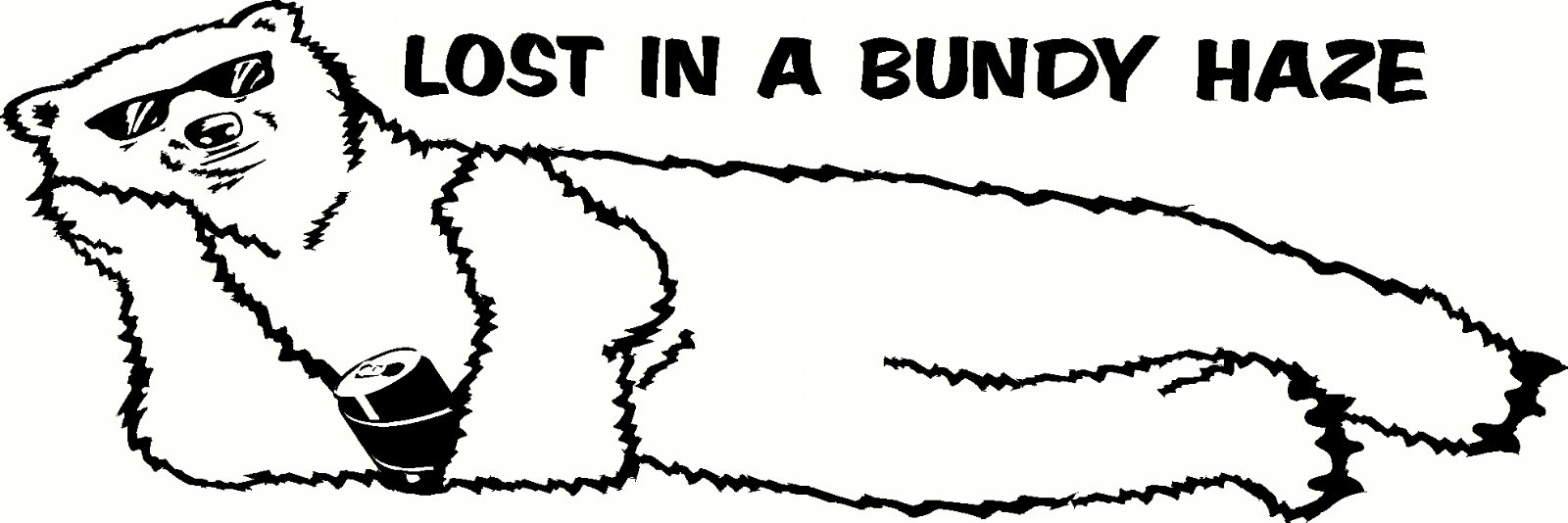 Bundy Bear, Lost In A Bundy Haze, Windscreen, Ute, Sticker Decal, 290 x ...