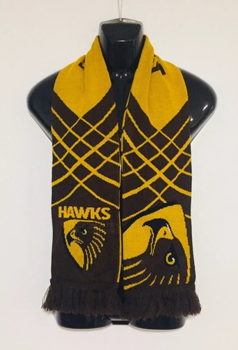 Hawthorn Hawks AFL Football Reversible Apex Jacquard Supporters Scarf ...