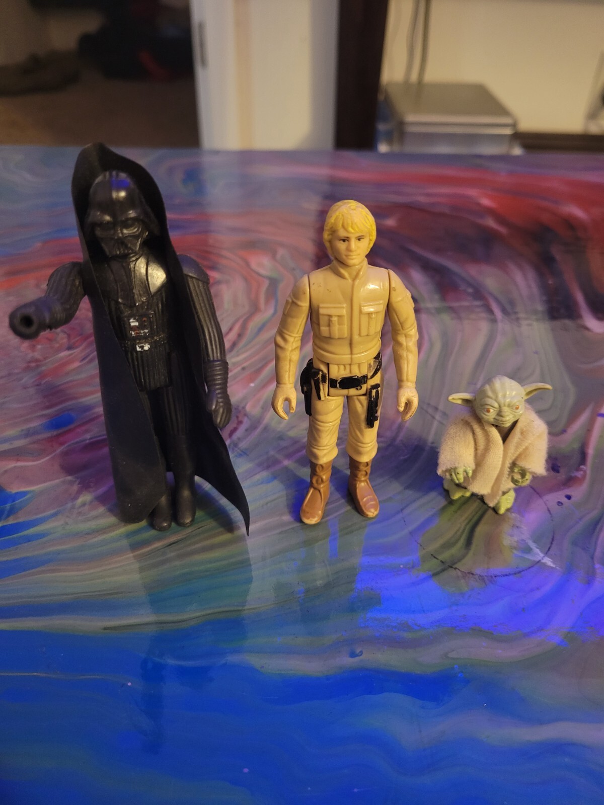 VINTAGE 1977 Star Wars Action Figure Lot Darth Vader Luke Skywalker ...