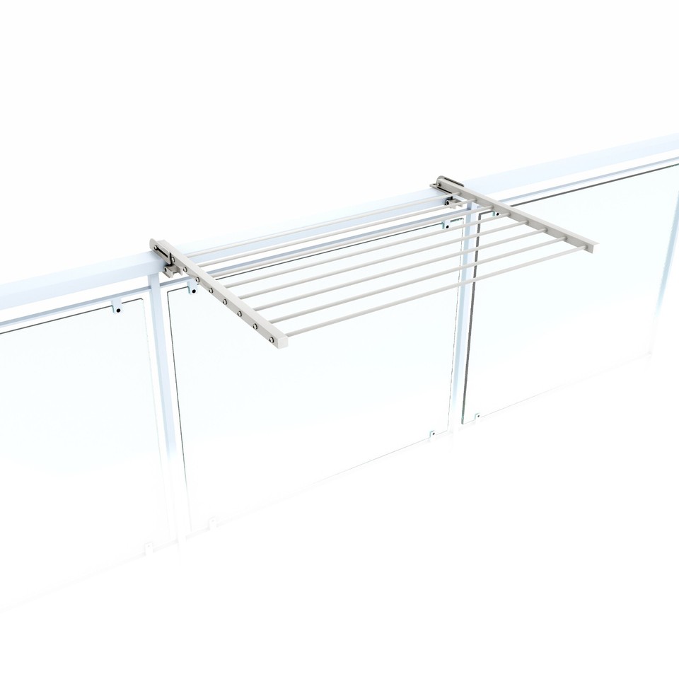 Balcony Foldable Clothes Drying Rack for Terraces Balconies Railings ...