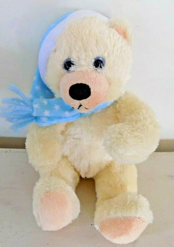 Winkeez Small Plush Teddy Bear Light Blue Star Santa Hat Scarf 2015 | eBay