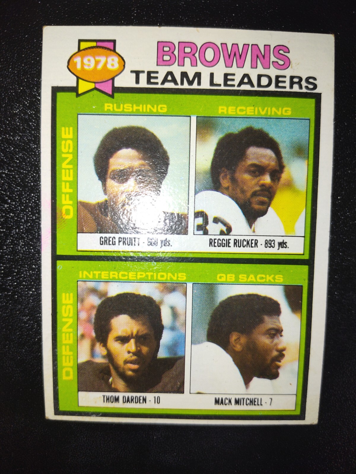 Cleveland Browns 1979 Topps #113 Team Leaders EX {0808 | eBay
