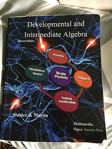 DEVELOPMENTAL AND INTERMEDIATE ALGEBRA By Stalder & Martin *Excellent ...