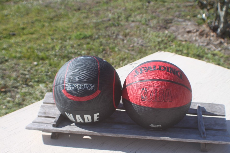 SPALDING - NBA - MIAMI HEAT & DEWAYNE WADE -7" MINI BASKETBALLS ...