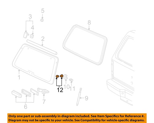 FORD OEM 91-06 Expedition Lift Gate Glass-Hinge Assy Spacer ...
