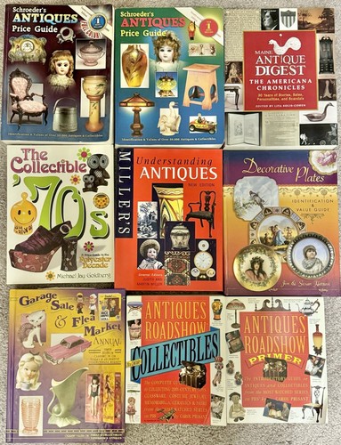 9 Antiques Collectibles ID Price Guide Books Roadshow Millers 70s ...