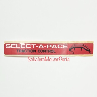 New Genuine Toro Recycler Handle Bar Select-a-Pace Decal #41-8060 | eBay