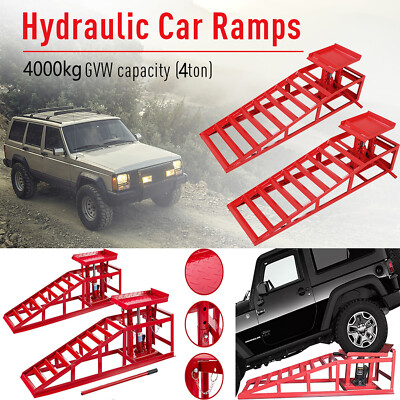 Heavy Duty Metal Vehicle Car Ramp Lift 2pcs 4 Ton 4000kg Hydraulic Jack ...