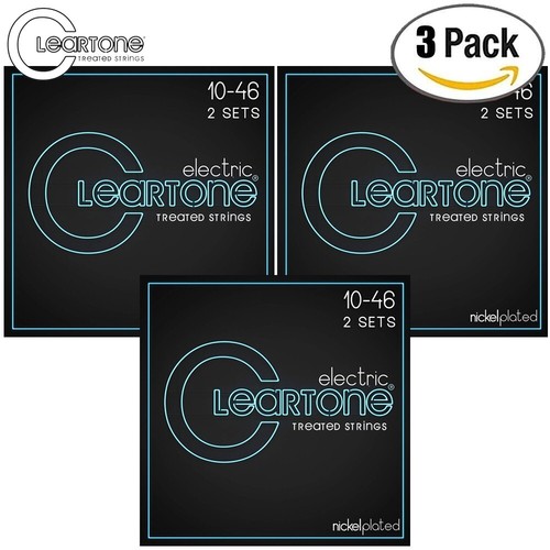 3-PACK Cleartone 9410 Nickel Plated Coated Electric Guitar Strings 10 ...