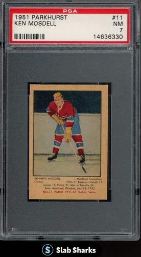 1951 PARKHURST HOCKEY KEN MOSDELL #11 PSA 7 | eBay