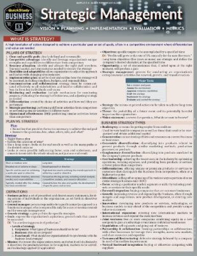 Strategic Management: Quickstudy Laminated Reference & Study Guide [Paperback] 9781423249344 | eBay