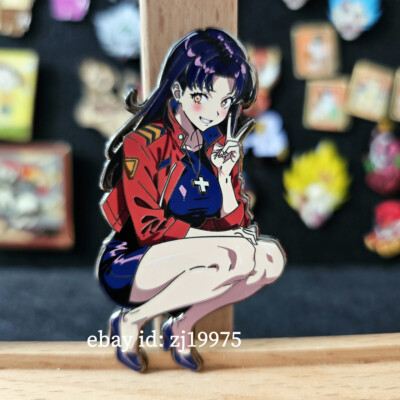 Anime Misato Katsuragi figure Backpack clothes Metal Enamel Pin Badge ...