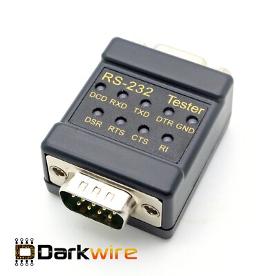 RS232 Tester LED Link Tester DB-9 Male to DB-9 Female - dual colour LED ...
