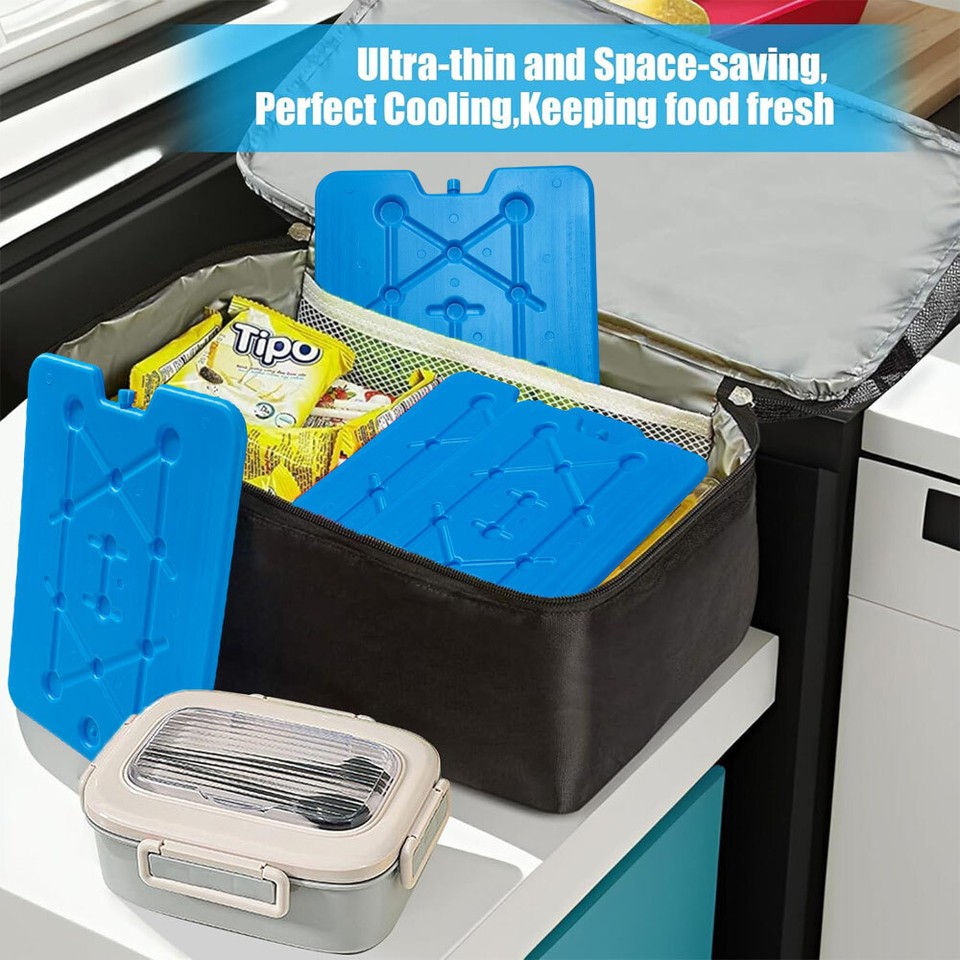 3x Large 800g Ice Pack Cool Box Bag Freezer Block Travel Camp Picnic ...