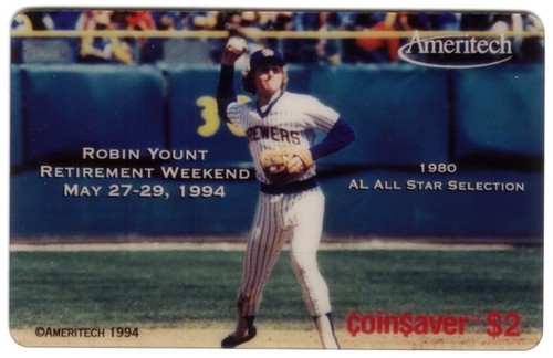 Robin Yount Retirement Weekend Pièce de Monnaie $ Aver (Pitching ...