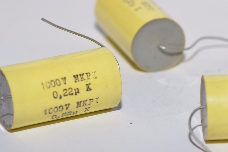 4x Kondensator von Electel Typ MKPI, 0.22 µF / 1000 V, Tube Amp ...